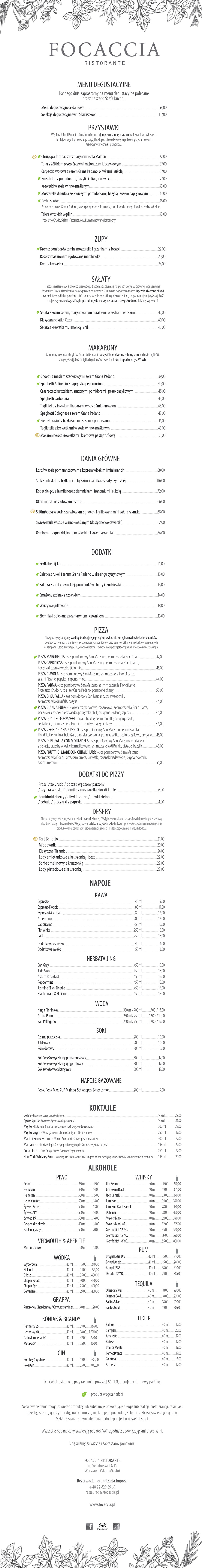 Menu – foccacia.pl